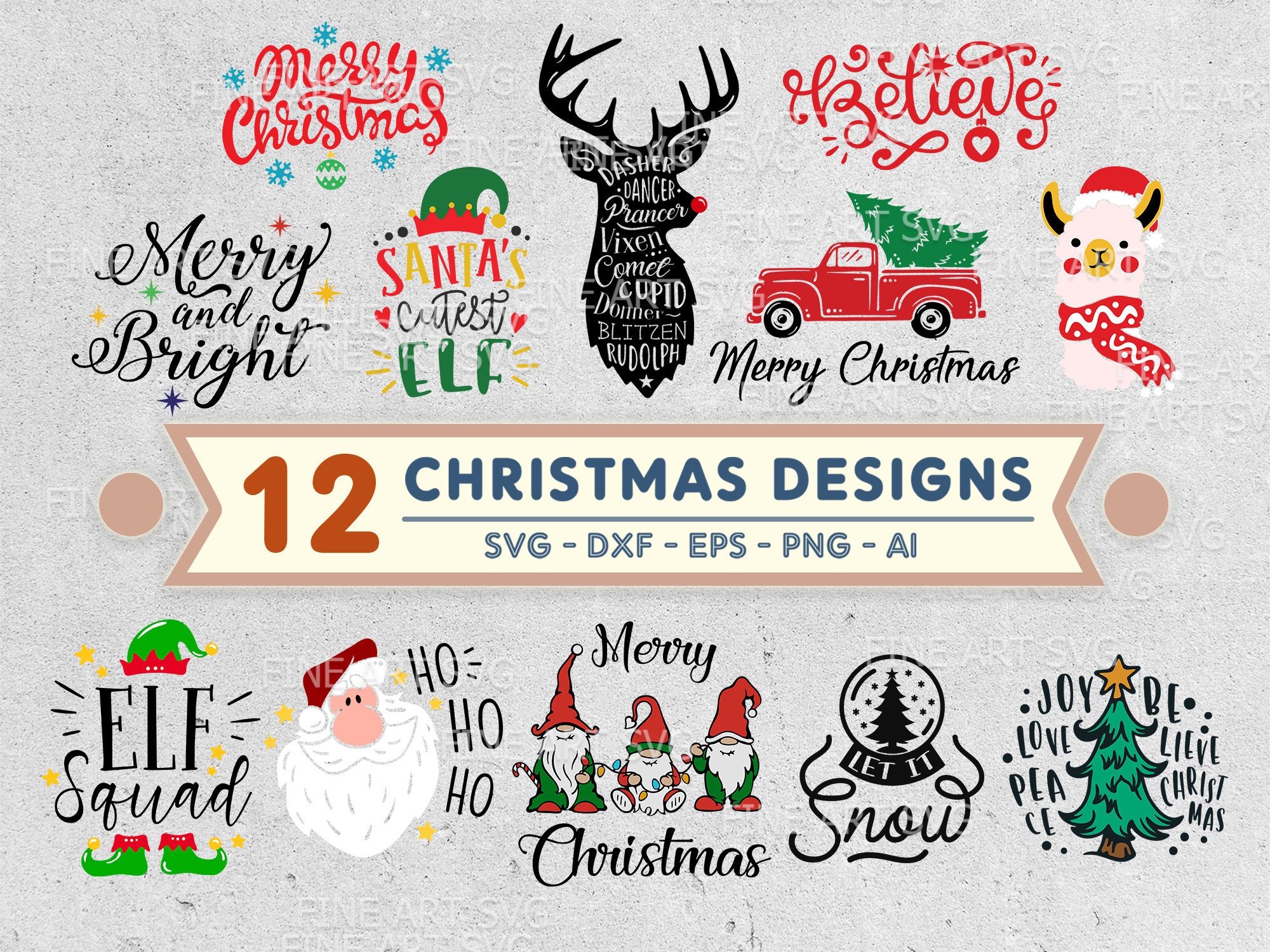12 Christmas SVG Cut Files Christmas Svg Bundle Cricut and - Etsy