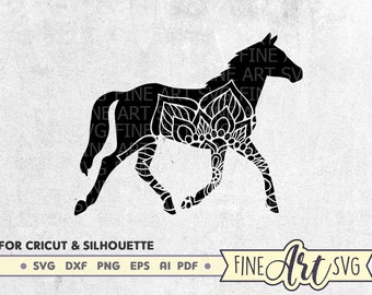 Horse Mandala SVG File for Crafting Animal Cut File for - Etsy