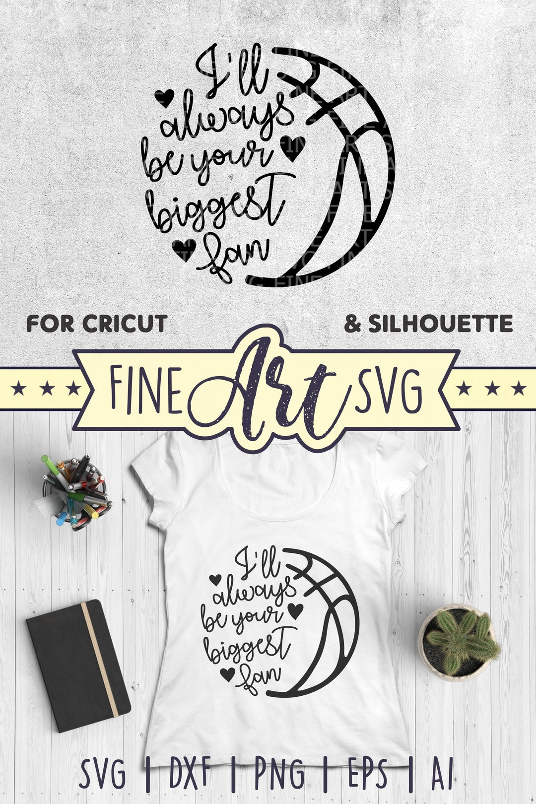 Basketball Mom Svg - I'll Always Be Your Biggest Fan - Basketball Fan ...