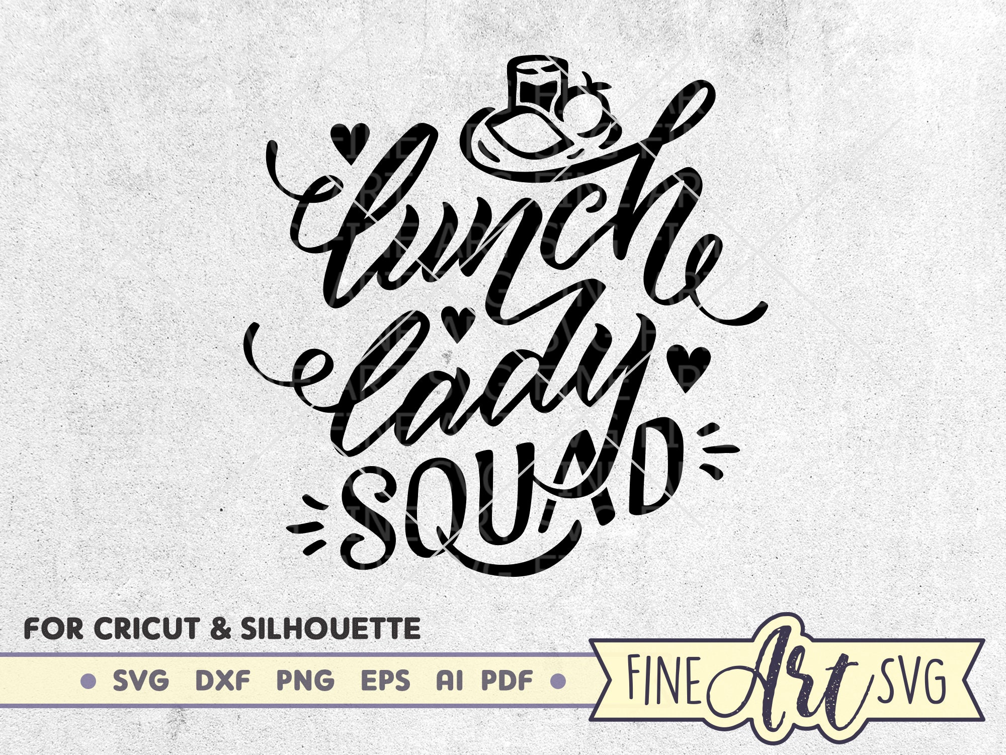 Lunch Lady Squad Svg Cut File Teacher Funny Svg Design Etsy