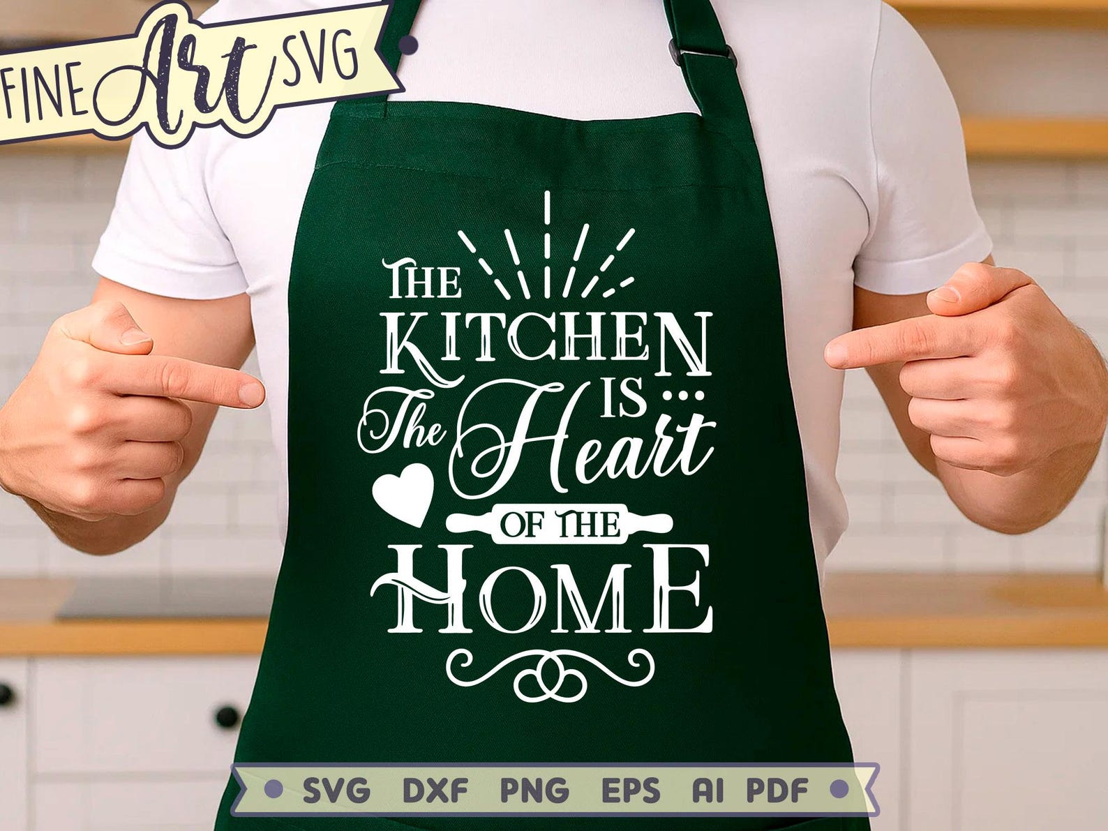 Kitchen is the Heart of the Home SVG: Farmhouse Decor Cut Files ...