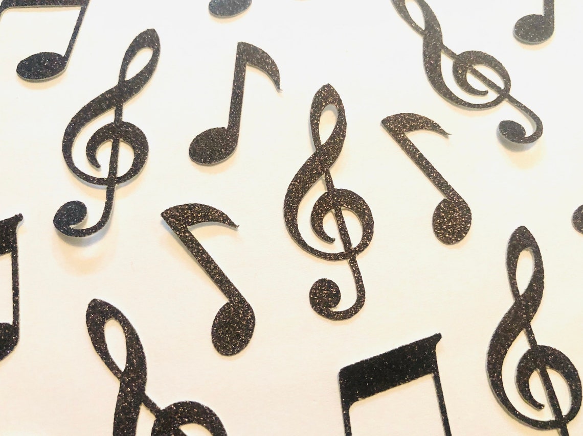 50 x Glitter Musical note table confetti celebrations | Etsy