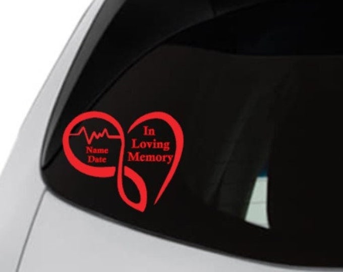 In Loving Memory of Rest in Peace RIP Vinyl Decal Sticker choose Name ...