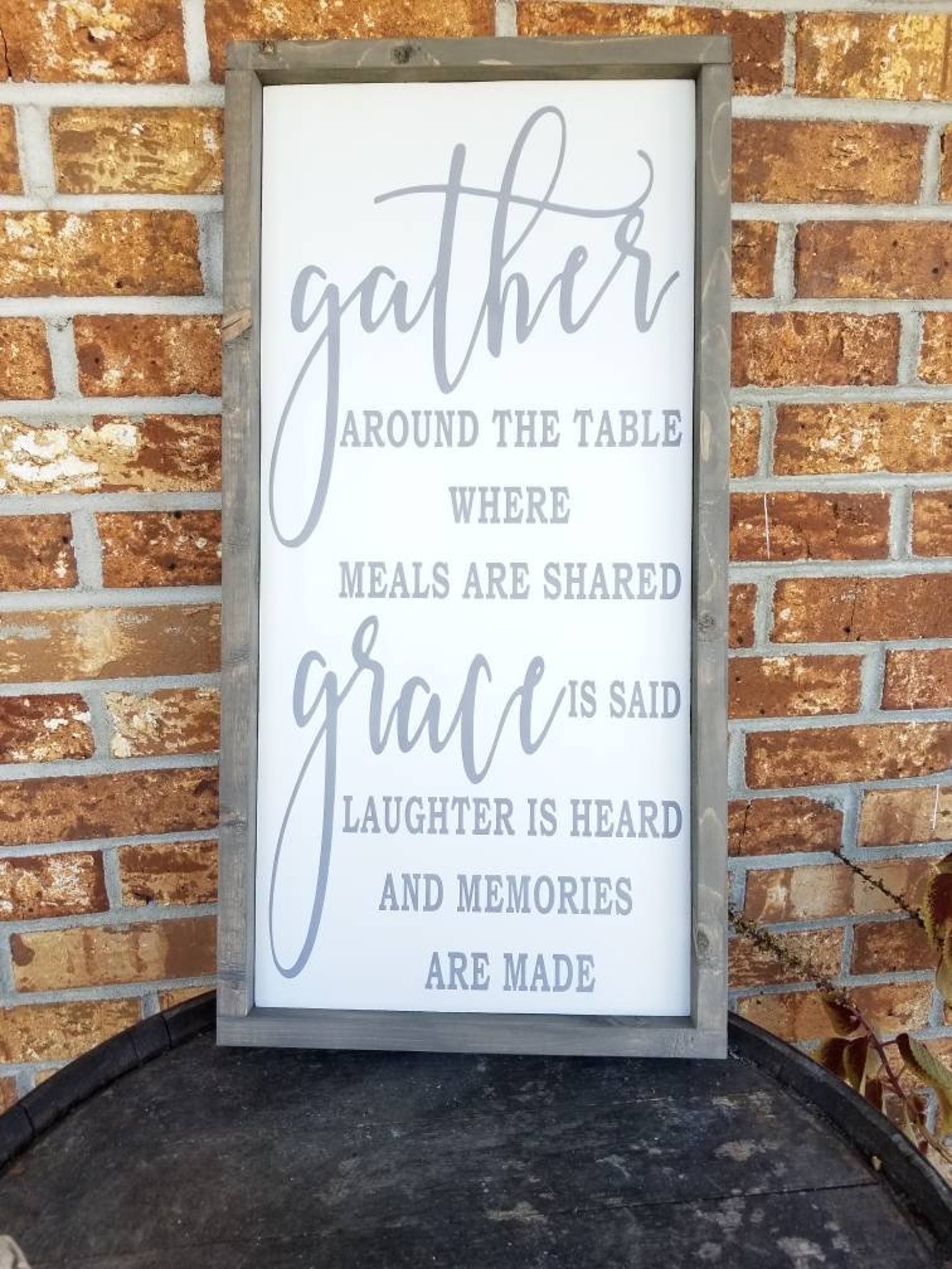 Gather Around the Table Sign Gather Signfamily Sign Home | Etsy