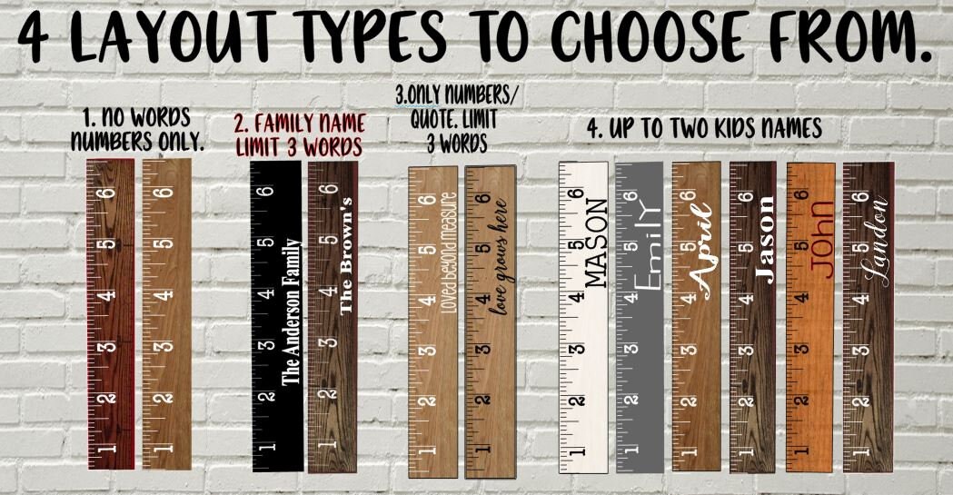 Giant Measuring Stick//growth Chart//family Growth Chart//kids Growth ...
