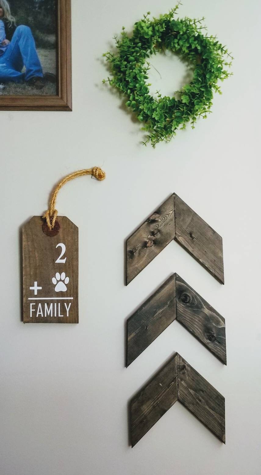 Chevron Arrows/set of 3 Arrows/nursery Wall Decor/shabby Chic/wooden ...