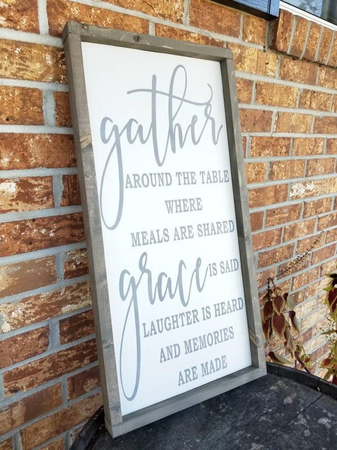Gather Around the Table Sign Gather Signfamily Sign Home | Etsy