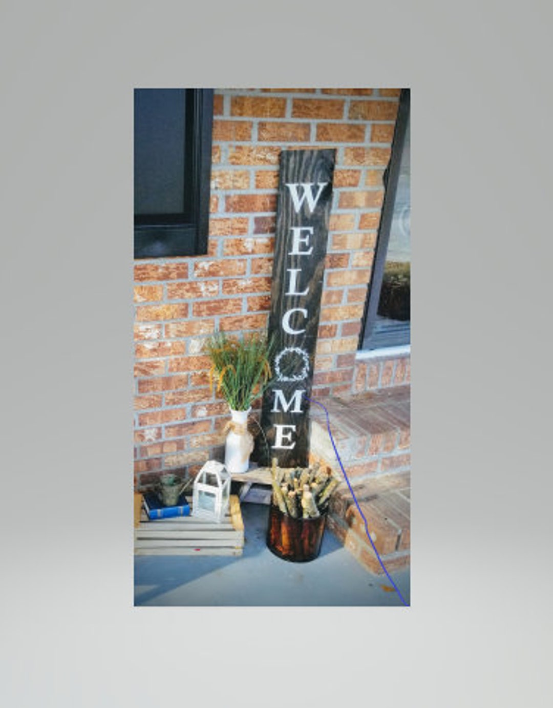 Front Porch Welcome Sign, Vertical Porch Sign, Welcome Sign Front Door ...