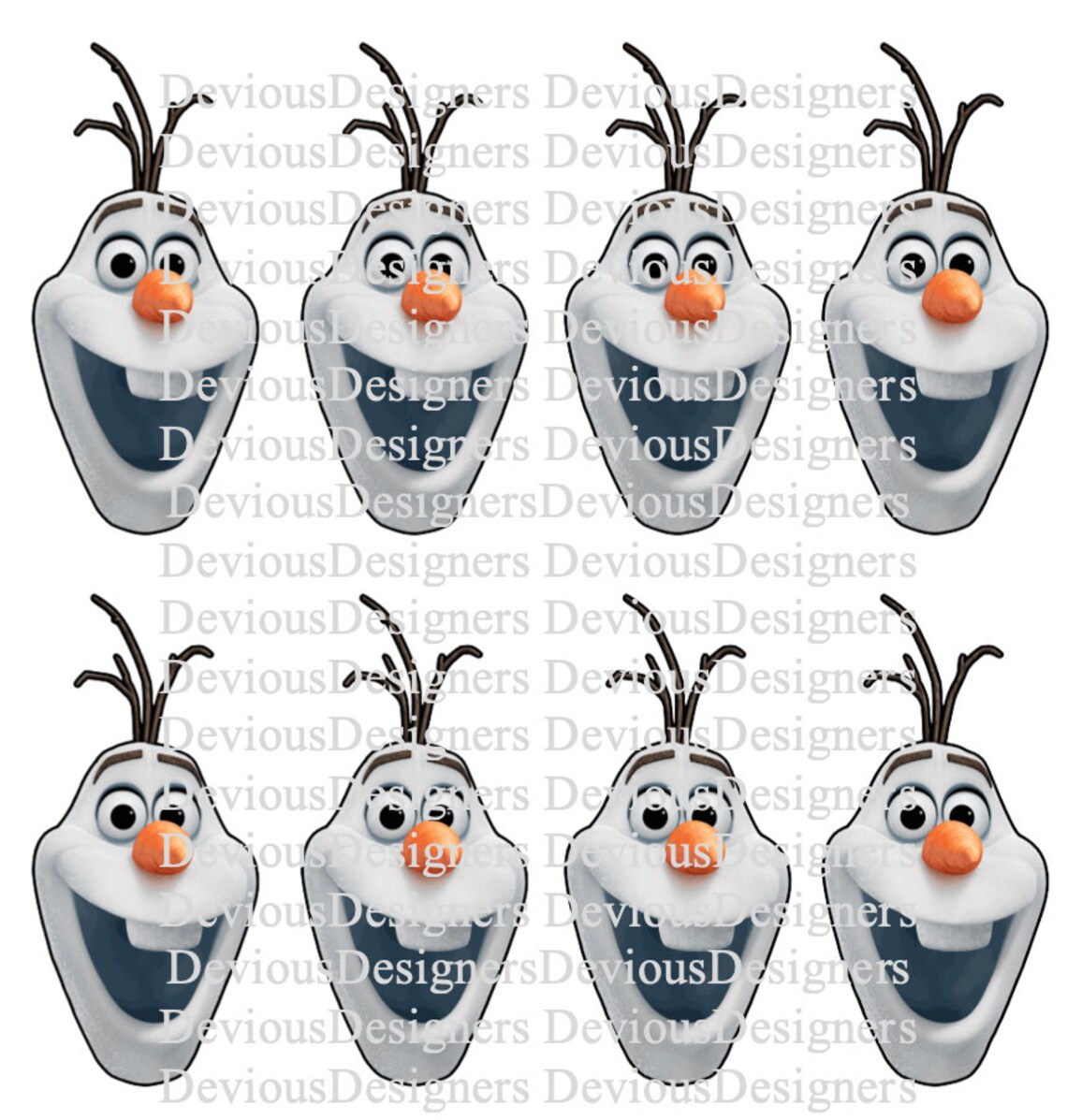 Olaf Marshmallow Pop instant Download - Etsy