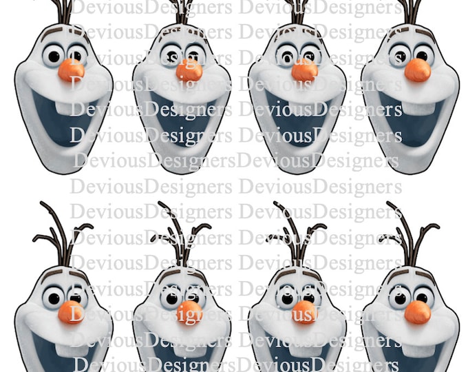 Olaf Head Toppers 6ct - Etsy