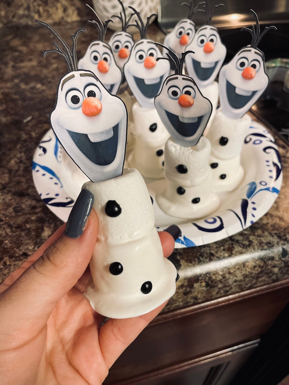 Olaf Marshmallow Pop instant Download - Etsy