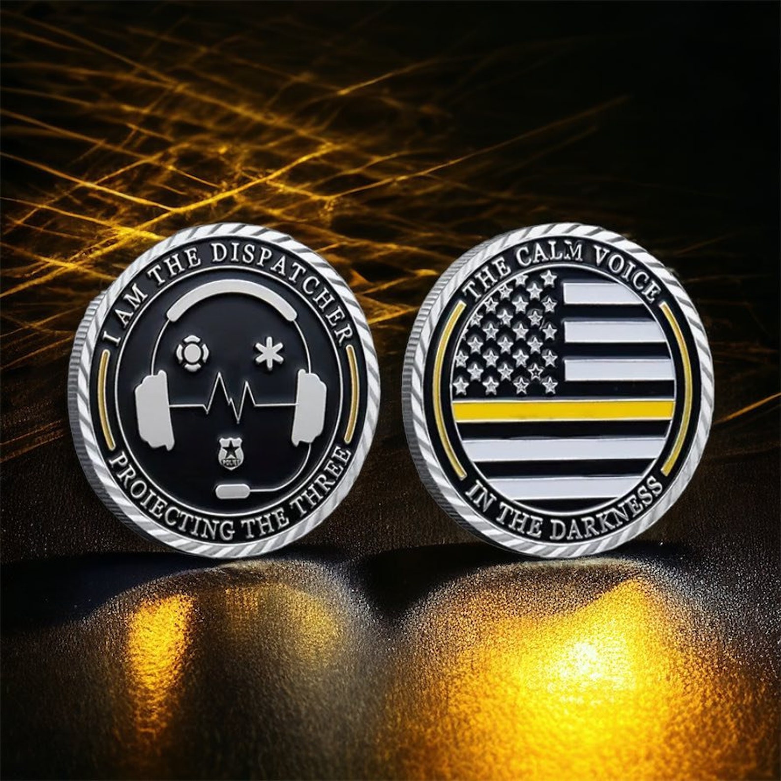 911 Dispatcher Challenge Coin - Etsy