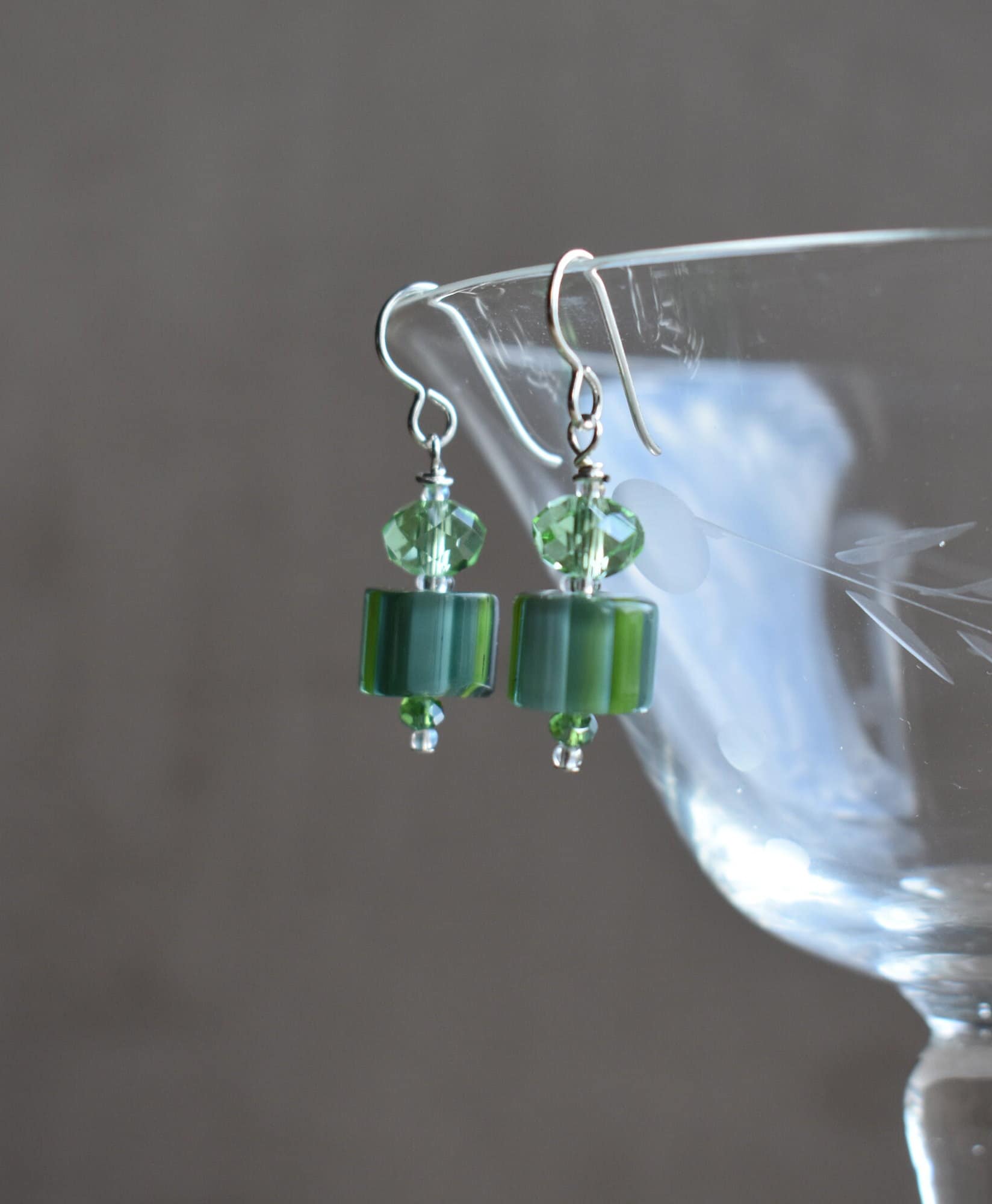 Festive Shades of Green Furnace Glass With Sparkling Green - Etsy