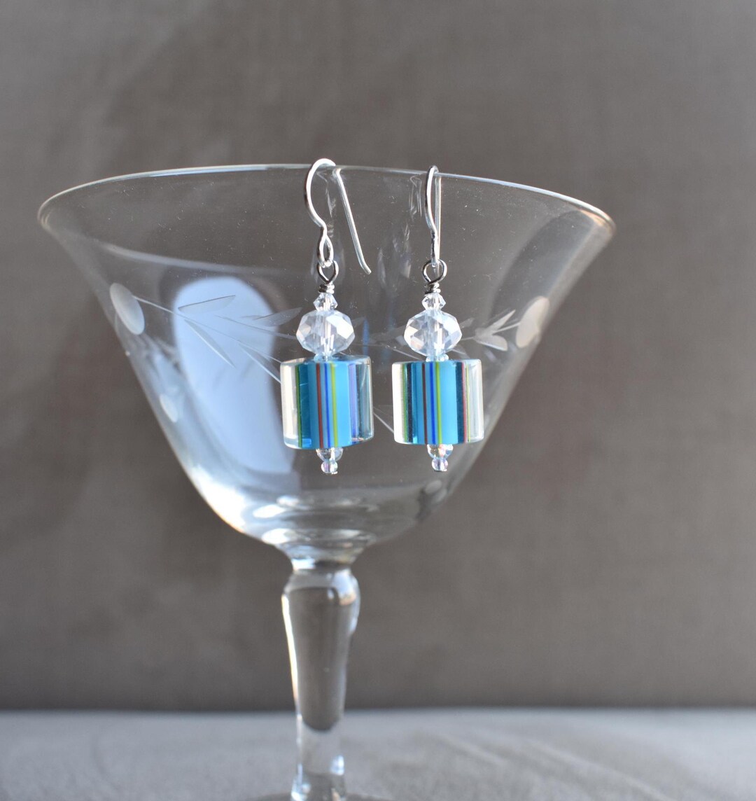 Blue and Primary Color Furnace Glass With Sparkling Clear Czech Glass ...