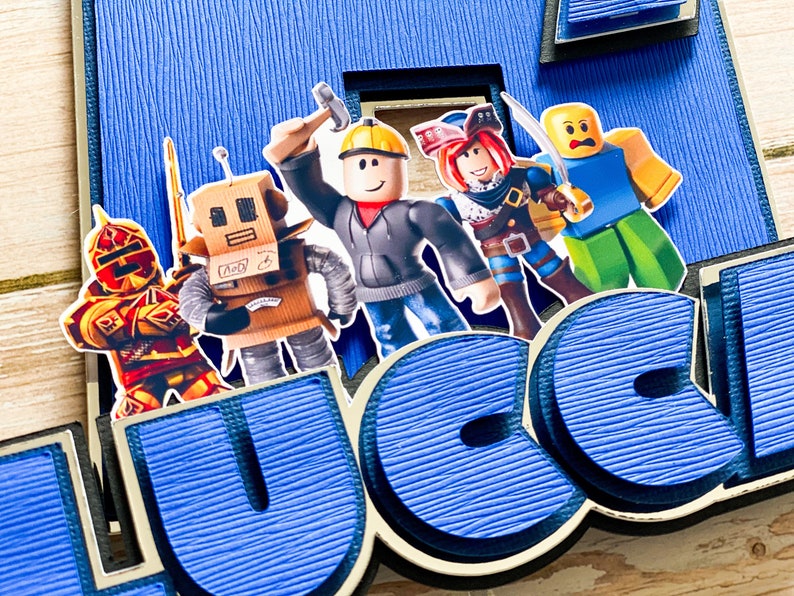 Roblox Cake Topper Roblox Decor Roblox Theme Party - Etsy