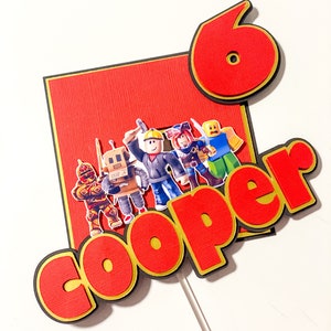 Roblox Cake Topper | Roblox Decor | Roblox Theme Party | Birthday Decor ...