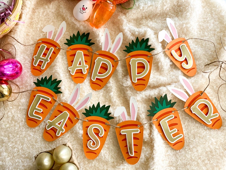 Easter Banner | Carrots Banner | Spring Banner | Bunny Banner | Easter ...