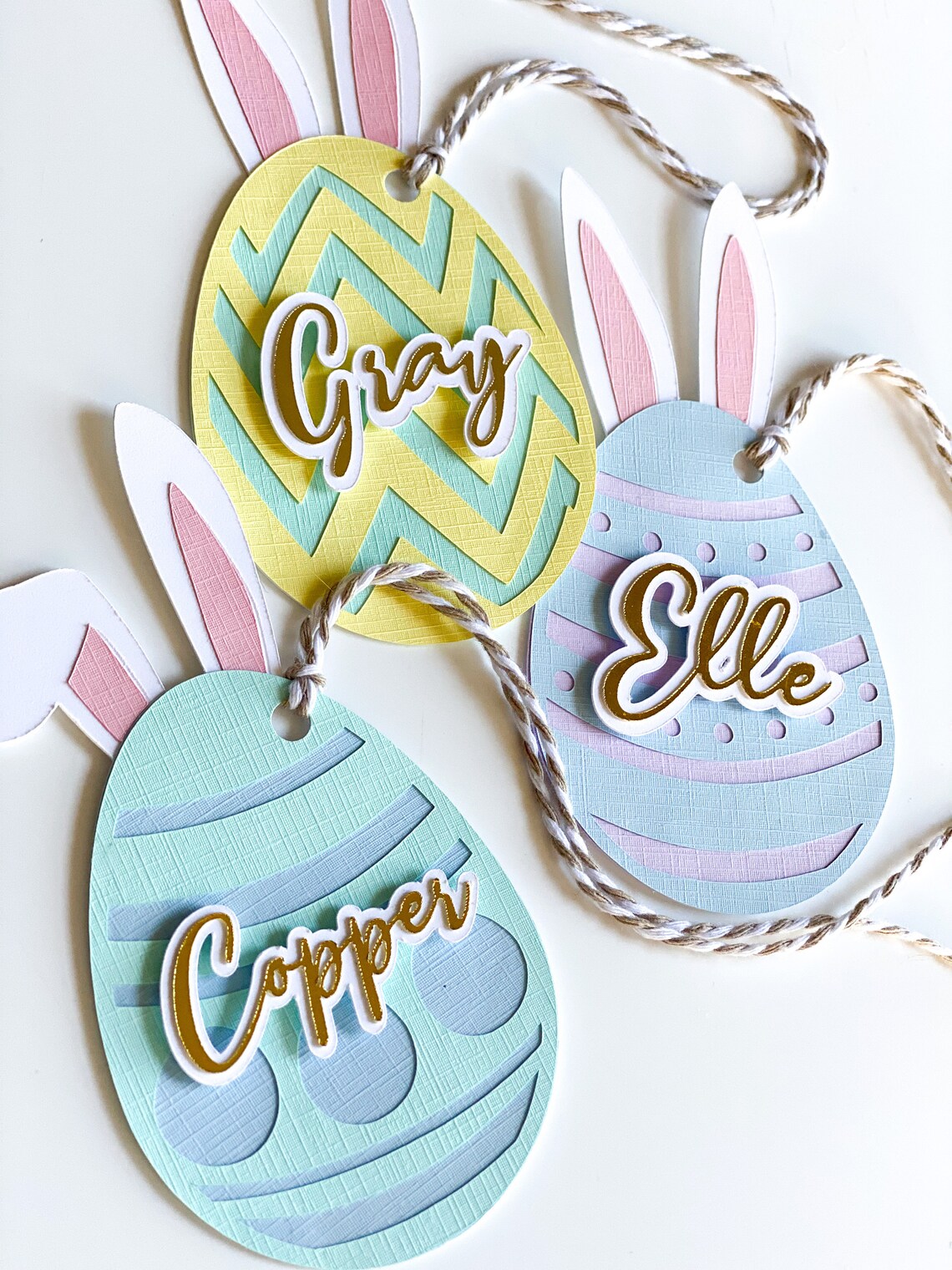 Easter basket tag Easter egg tag Egg name tag | Etsy