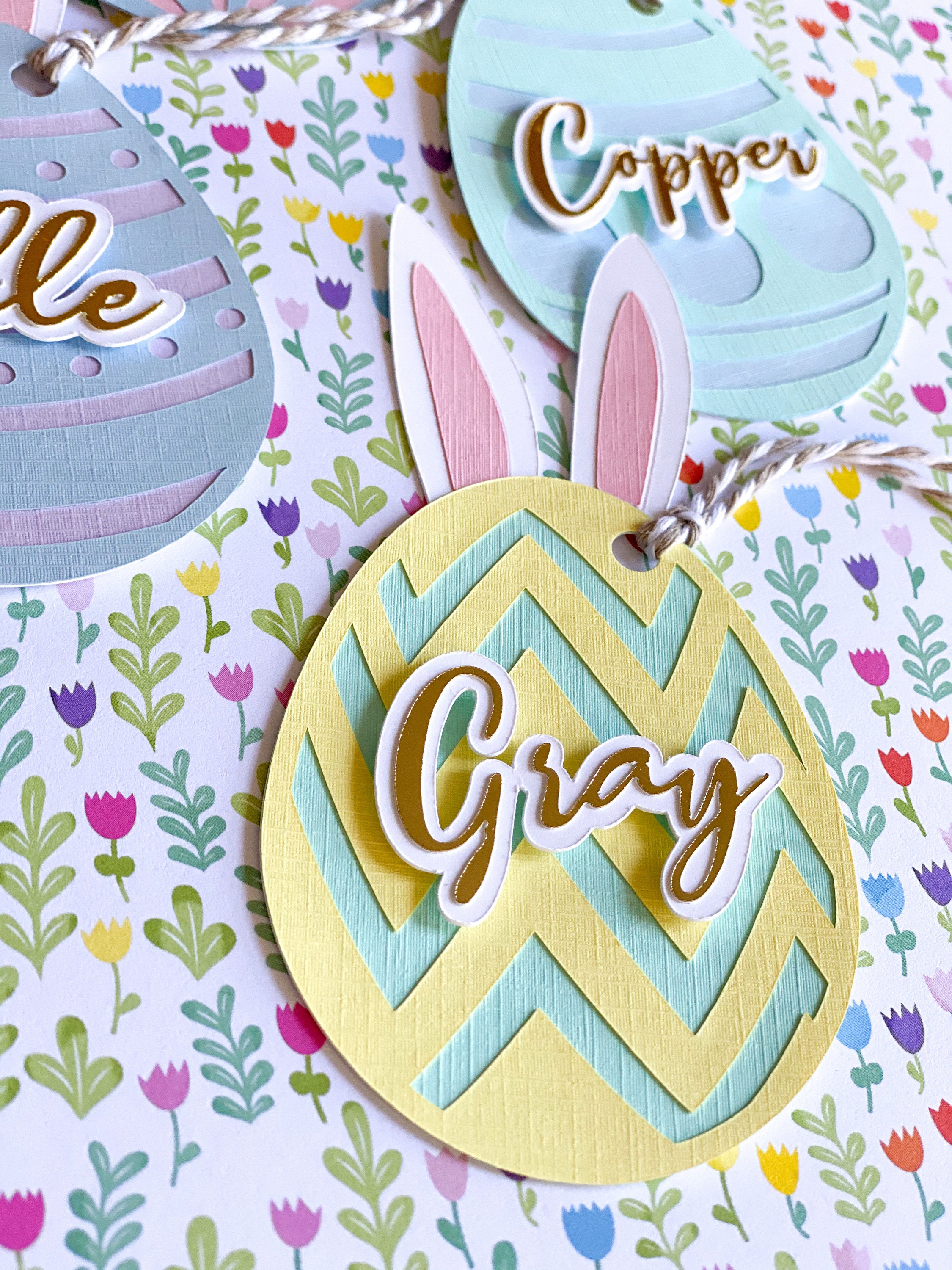 Easter basket tag Easter egg tag Egg name tag | Etsy