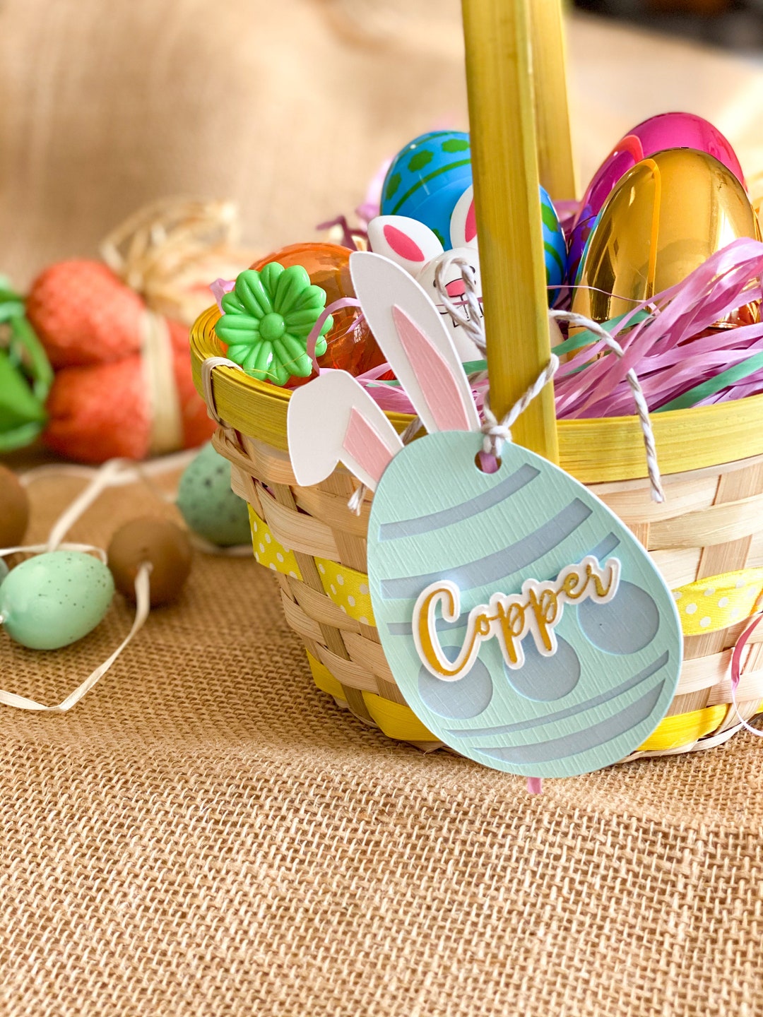 Easter Basket Tag | Easter Egg Tag | Egg Name Tag | Personalized Easter ...