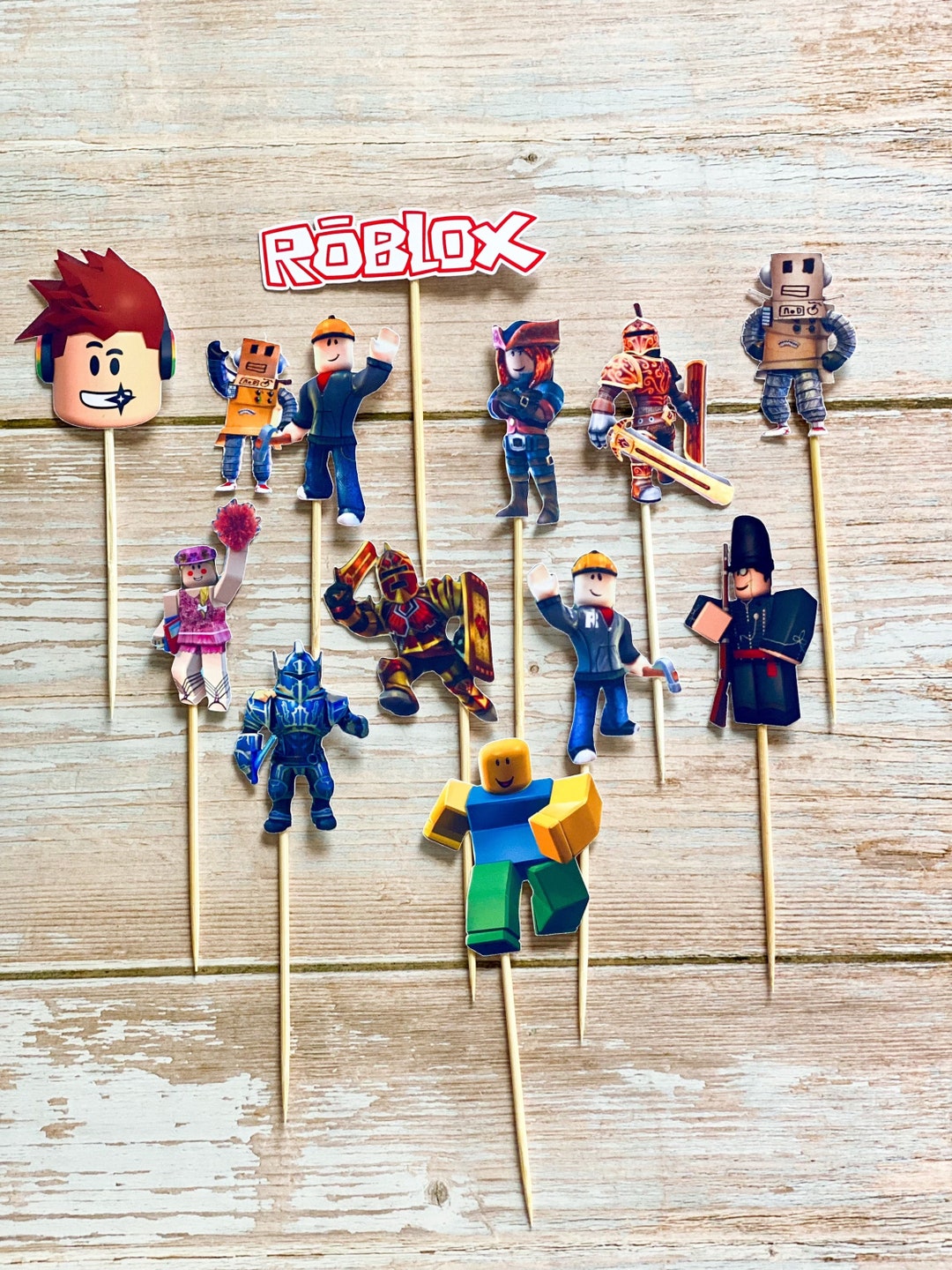 Roblox Cupcake Toppers: Video Game Birthday Party Decor - Etsy