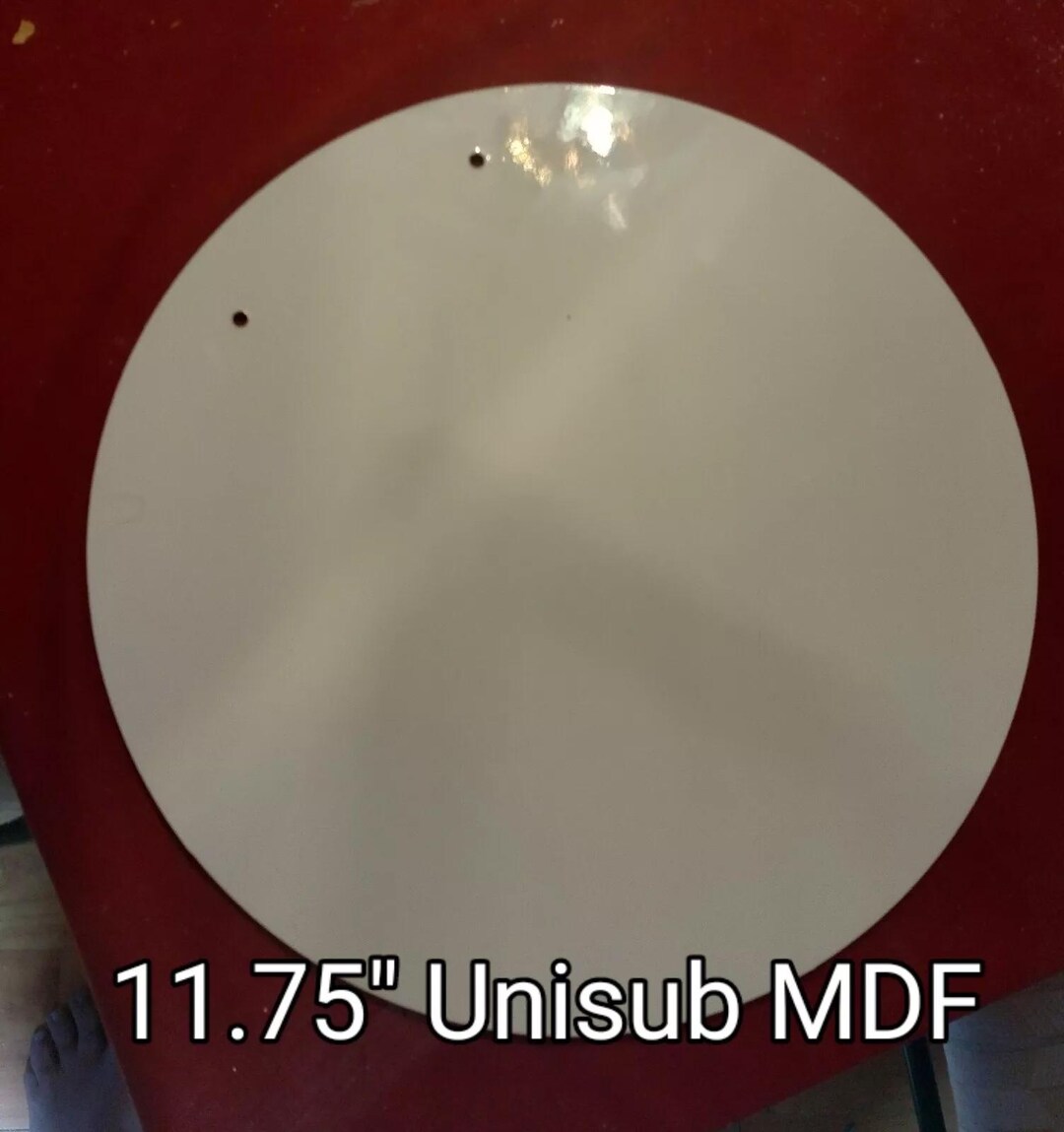 Round MDF Sublimation Door Sign Blanks With Mounting Hole- 11-3/4"- 5 ...
