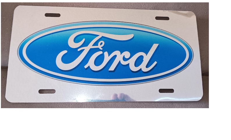 Ford Emblem | Classic Car Logo | Custom Aluminum License Plate - Etsy