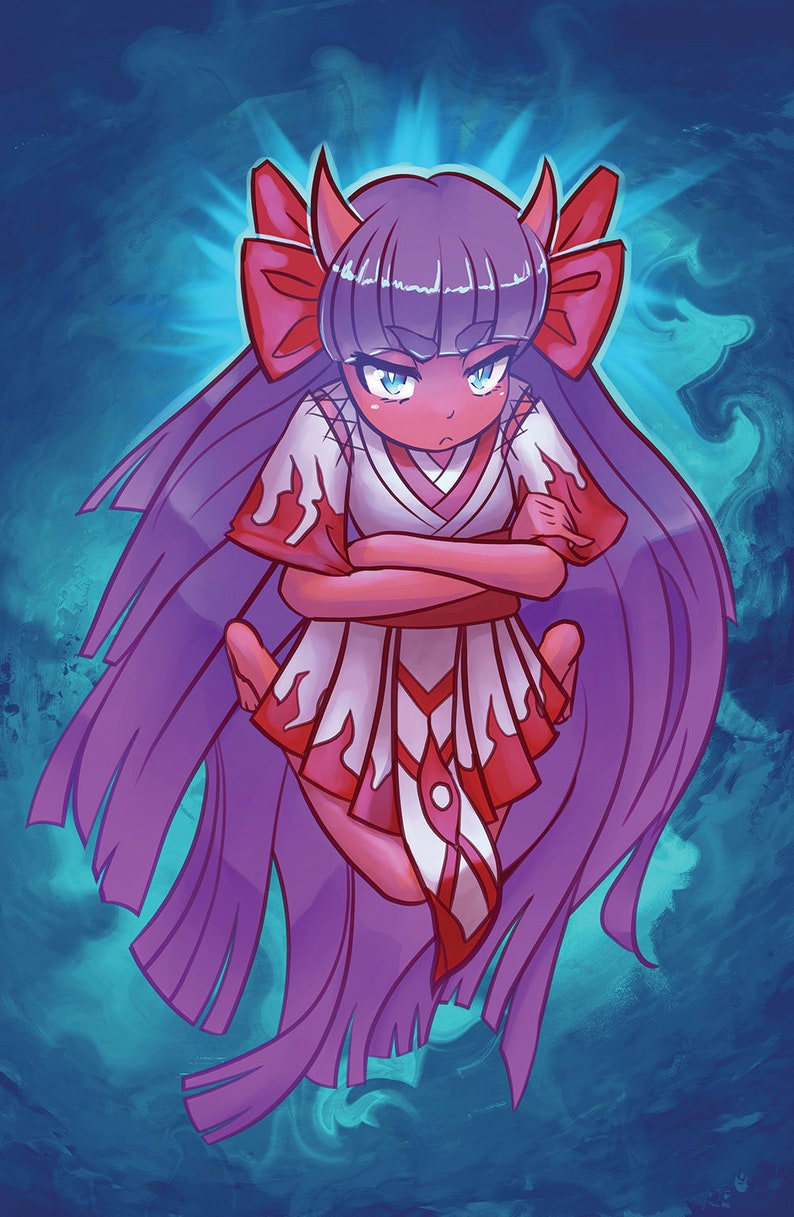 Chibi Oni Psychic Holographic Poster - Etsy