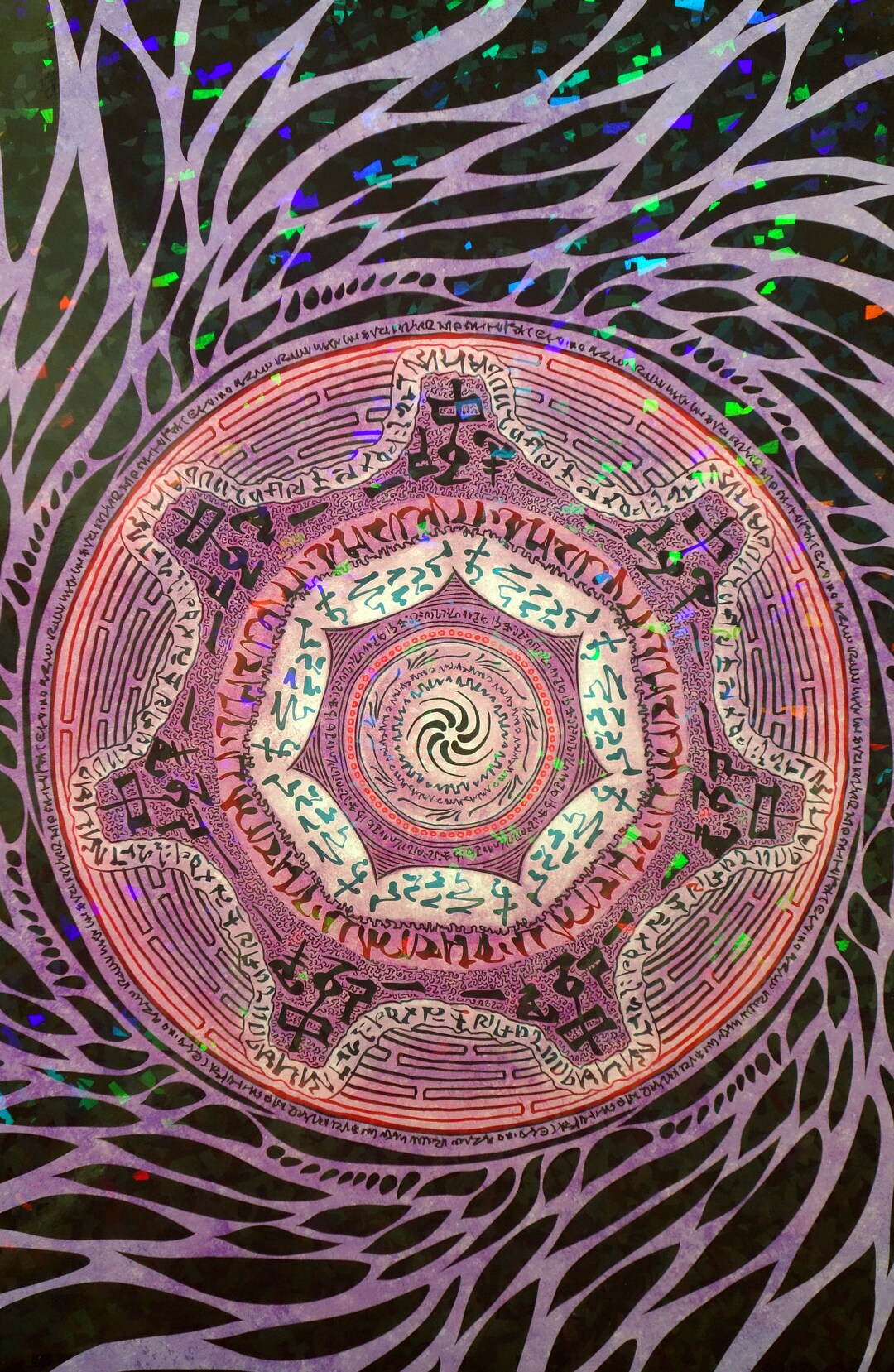Seven-fold Mandala Holographic Poster - Etsy