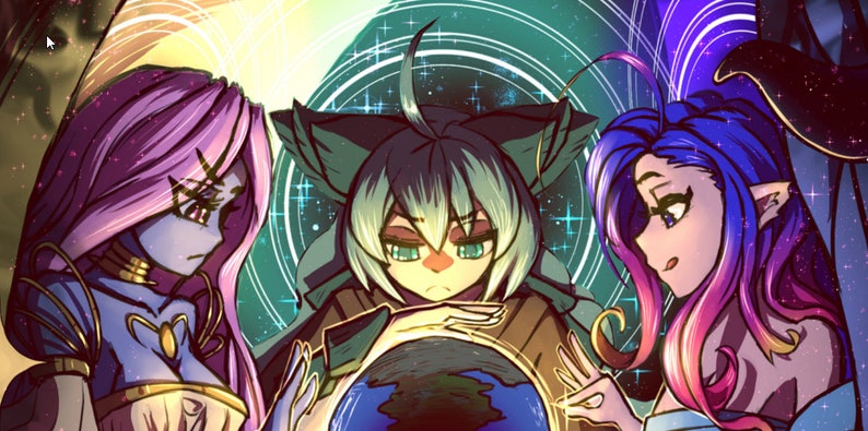 Three Goddesses Holographic Poster - Etsy