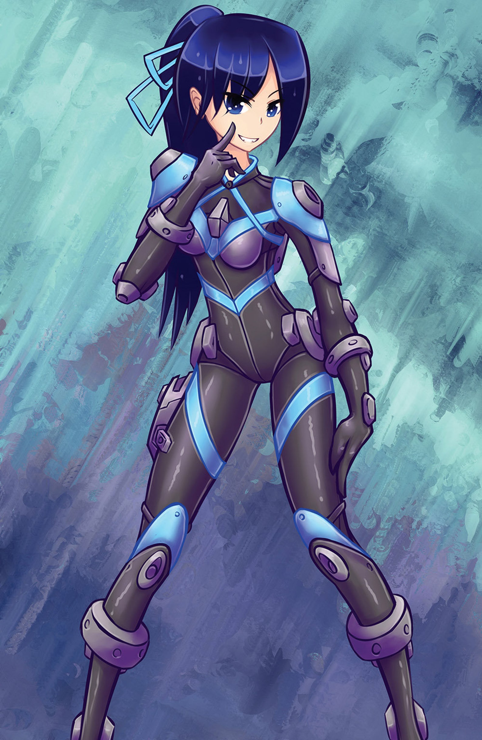 Anime Mecha Pilot Holographic Poster Etsy