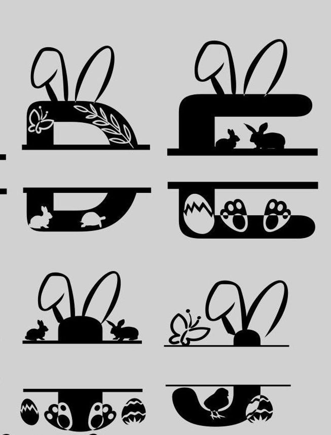 EASTER MONOGRAM Digital File - Etsy