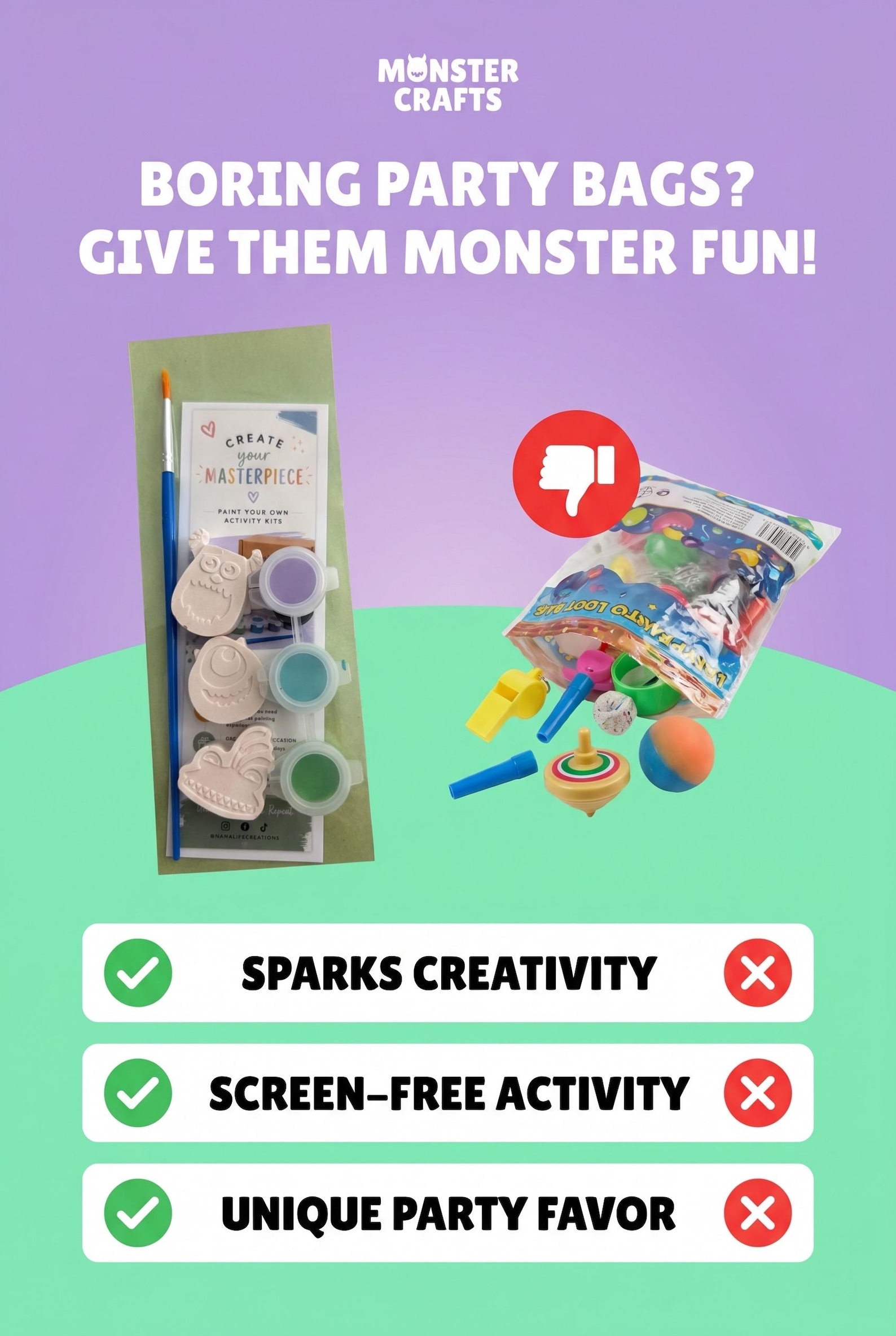 Tiny Monster Paint Your Own Arts and Craft Party Fridge Magnet Pack. - Etsy