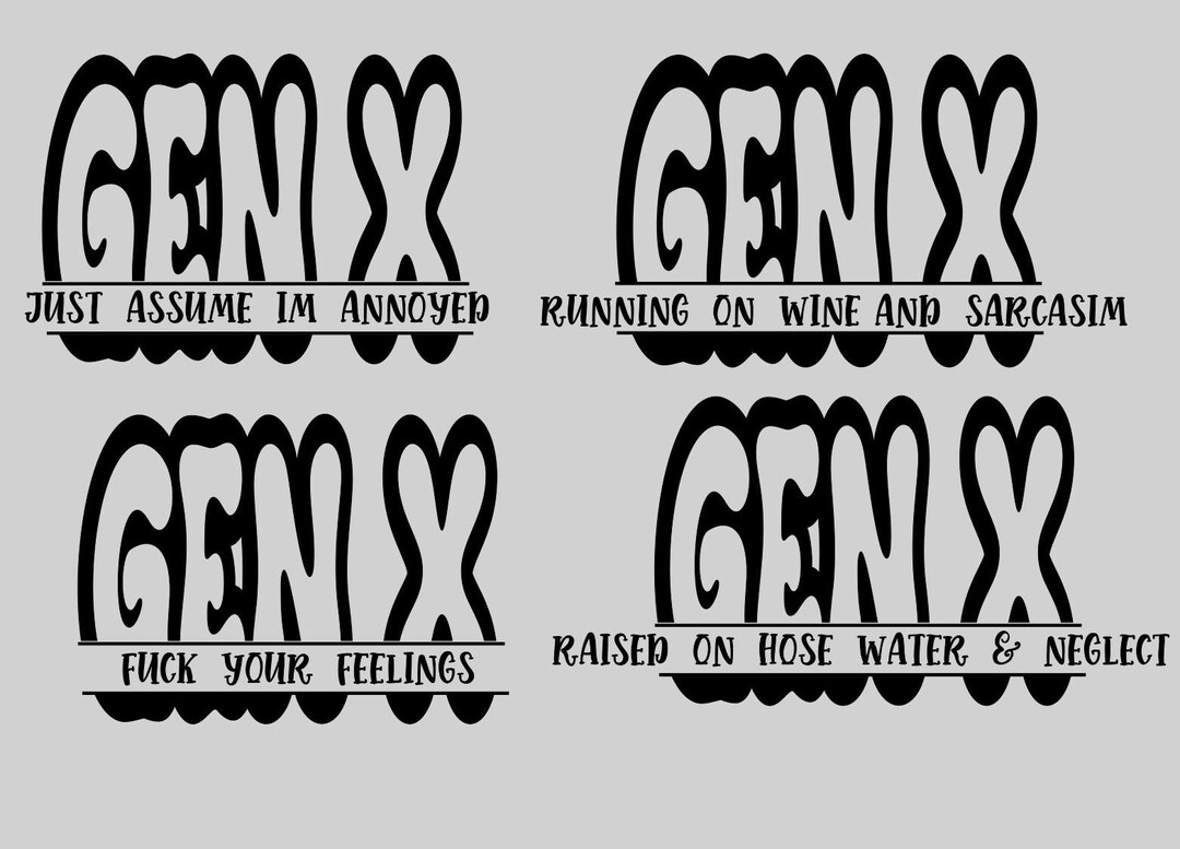 Gen X Bundle SVG and Png Digital File - Etsy