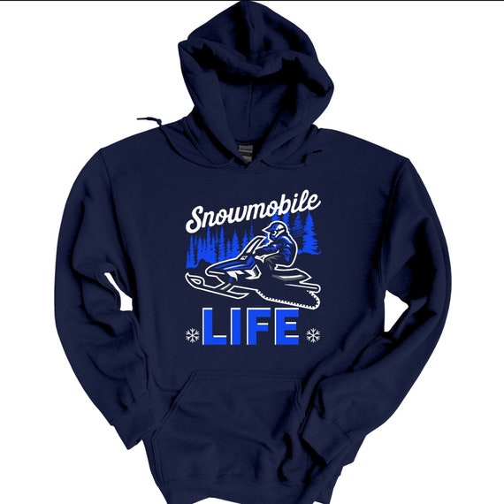 Snowmobile Hoodie Sledding Hoodie Snowmobile Gift Snow - Etsy
