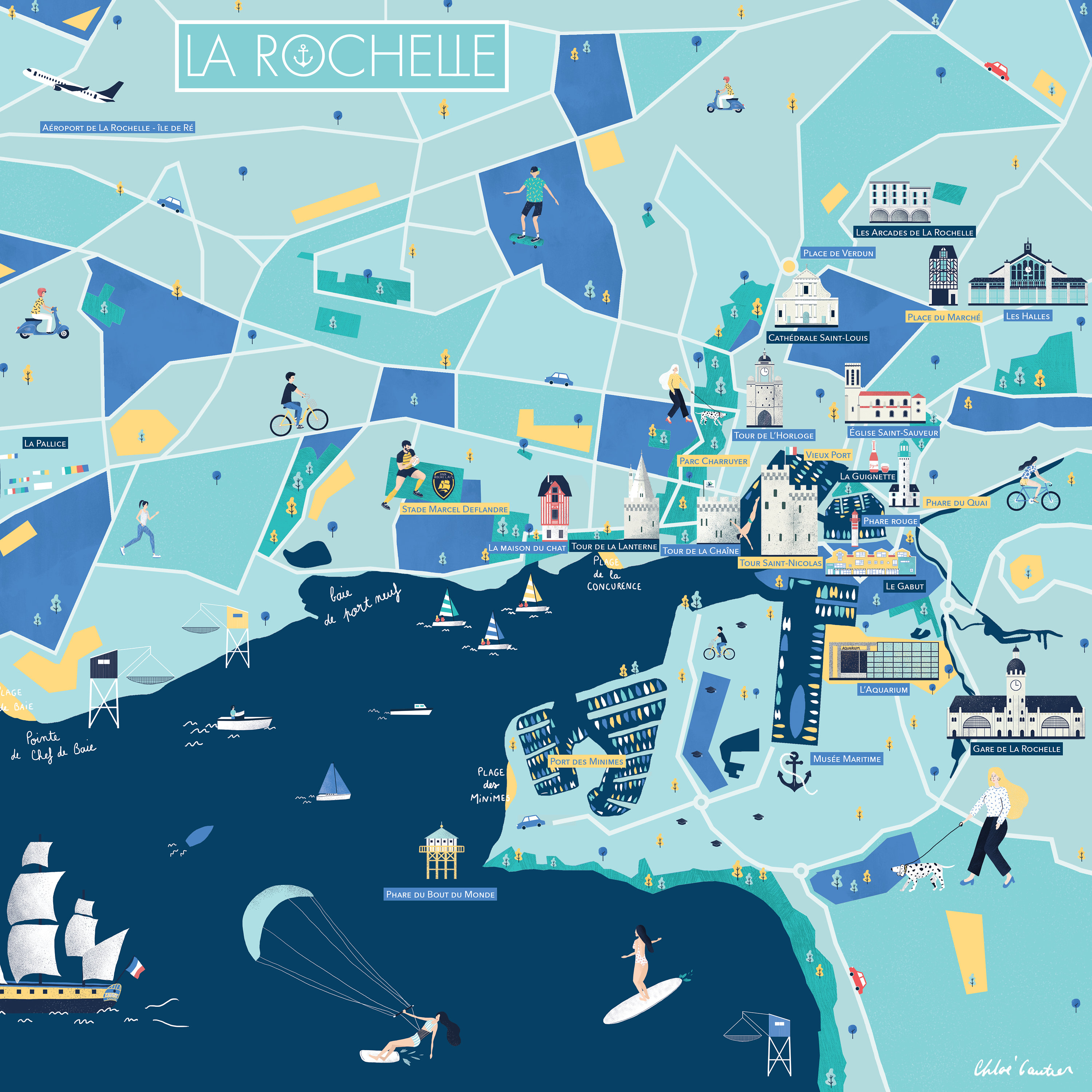 Poster Map of La Rochelle - Etsy
