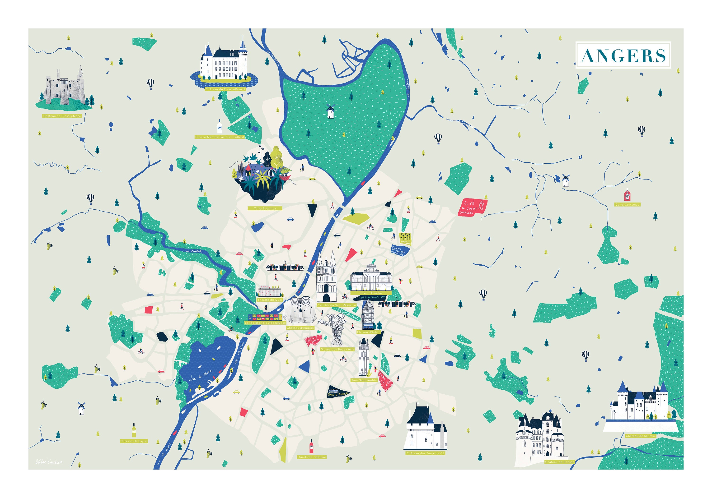 Angers Map Poster - Etsy
