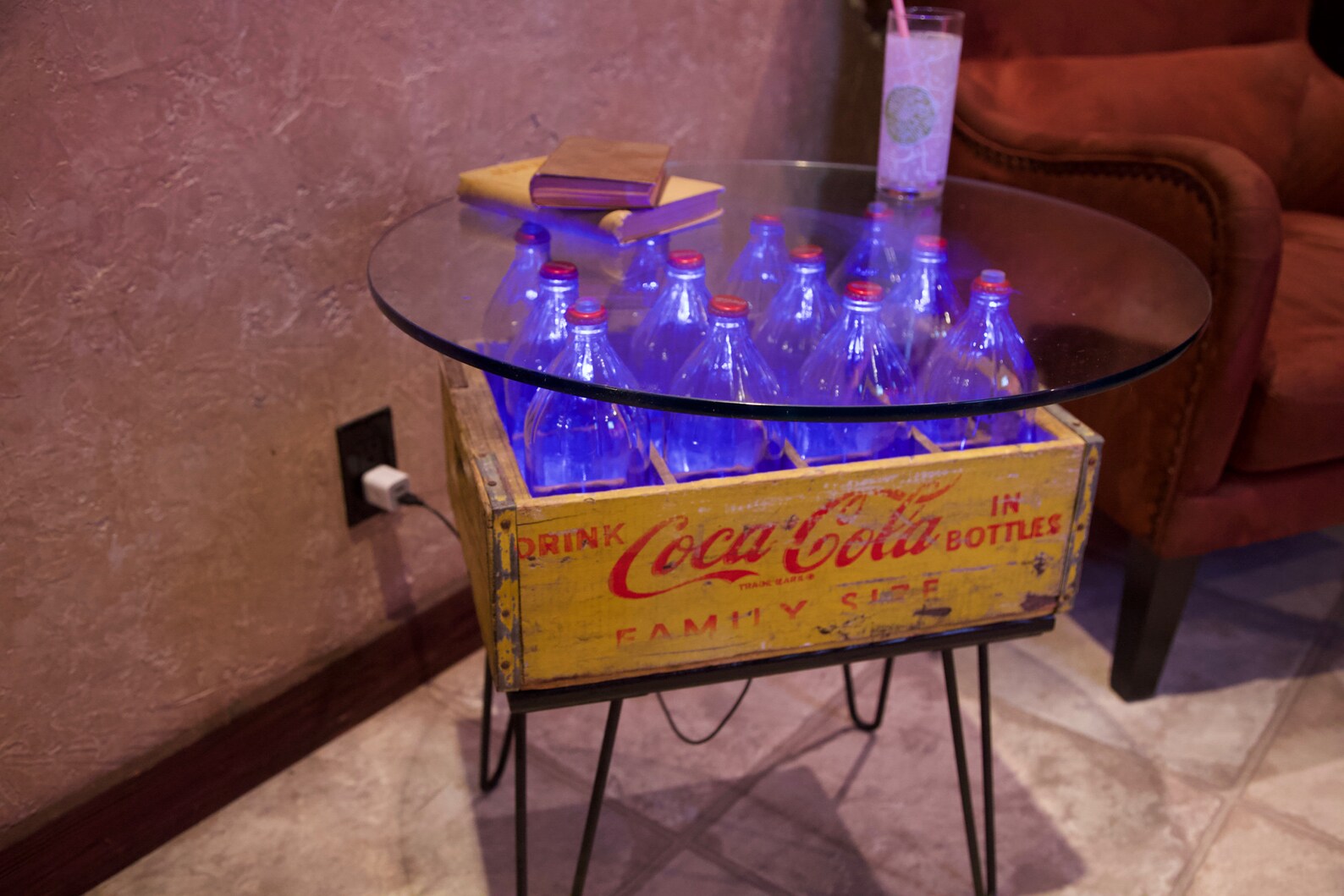 Coca Cola Crate Table Vintage Glass With LED Lighting | Etsy