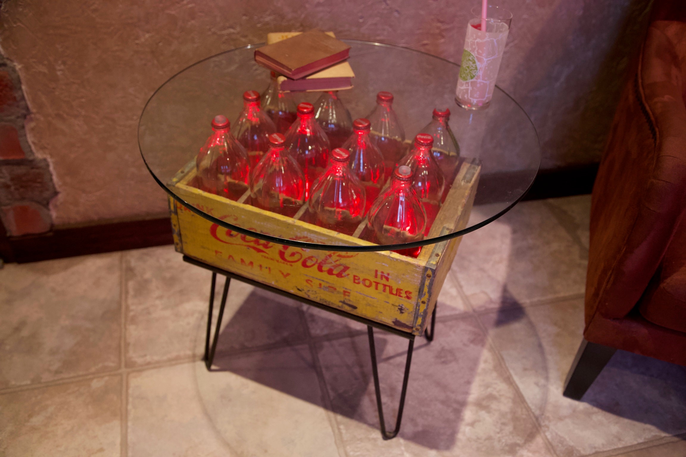 Coca Cola Crate Table Vintage Glass With LED Lighting - Etsy