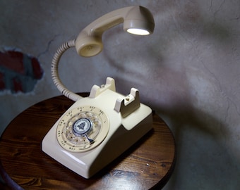 Vintage Phone Lamp, Retro, Home Decor, Desk Lamp, Office Furniture ...