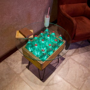 Coca Cola Crate Table - Vintage Glass With LED Lighting - Etsy