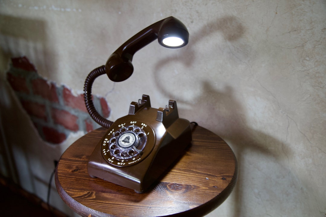 Vintage Phone Lamp, Retro, Home Decor, Desk Lamp, Office Furniture ...