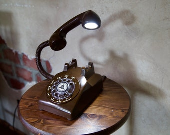 1960s Telephone Lamp, Vintage Rotary Phone Lamp, Restored Unique Home ...