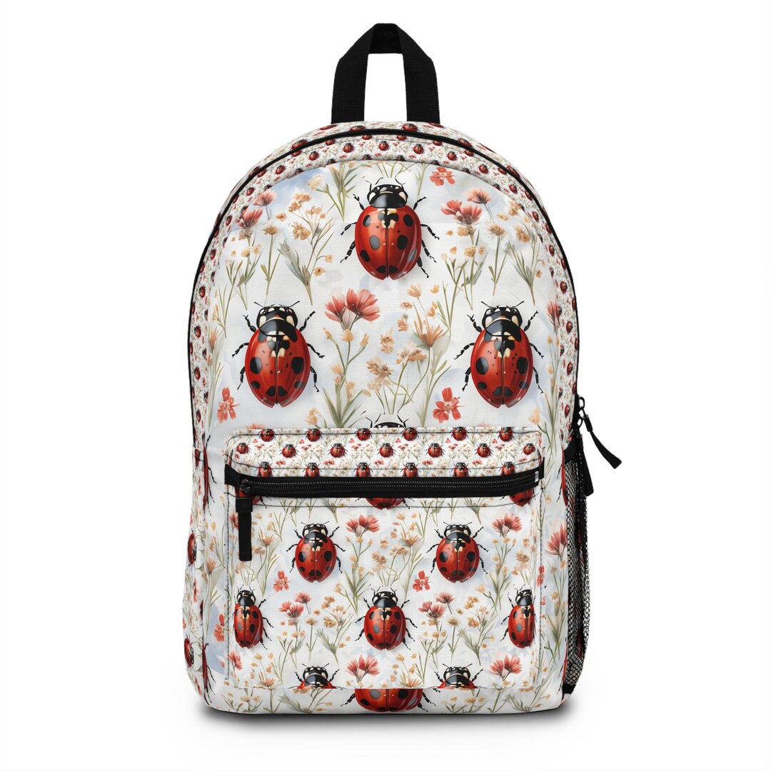 Lady Bug Backpack Cute Ladybug Custom Design Bag Girls School Backpack ...