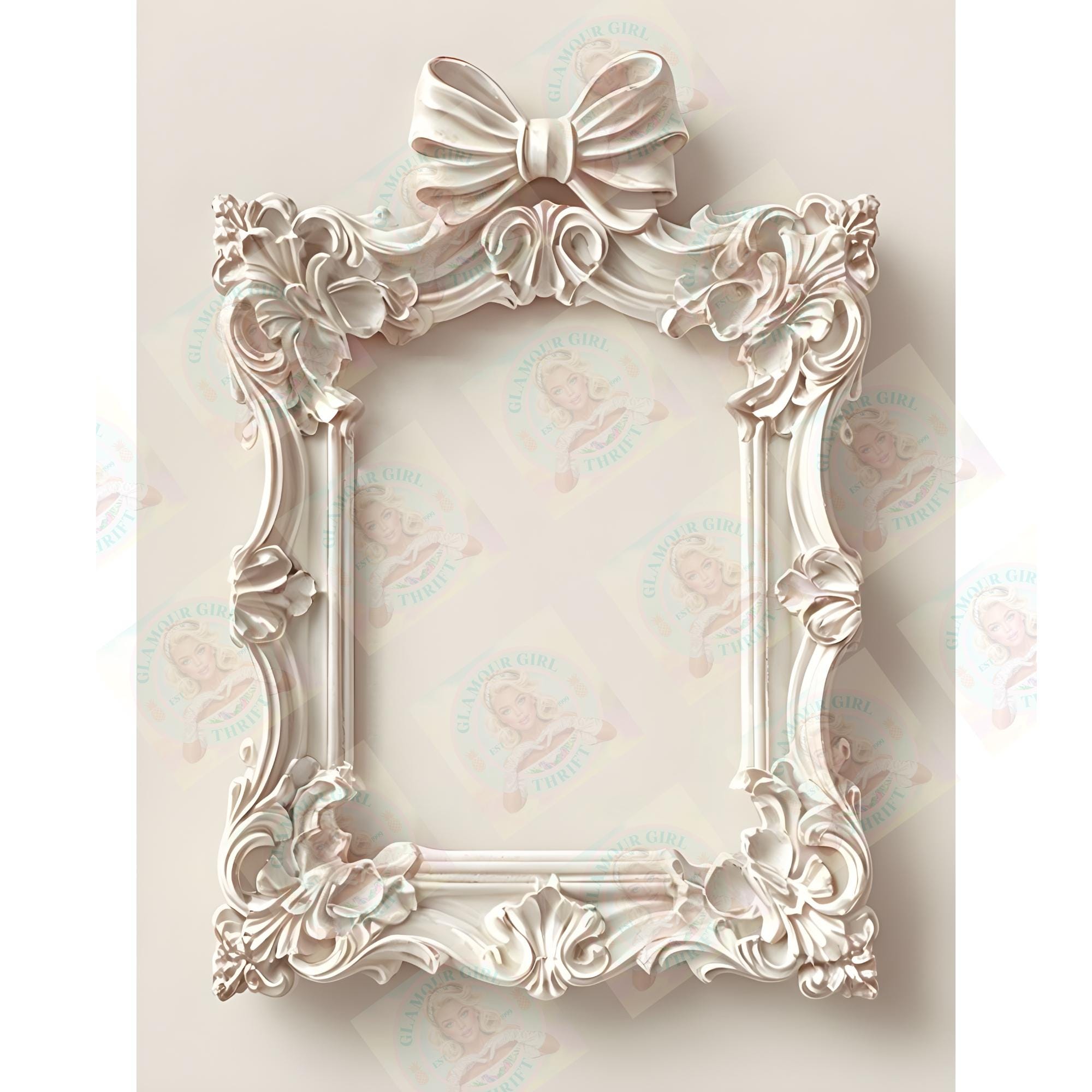 Coquette Picture Frame Mockup: Romantic Revival PNG Clip Art (digital ...