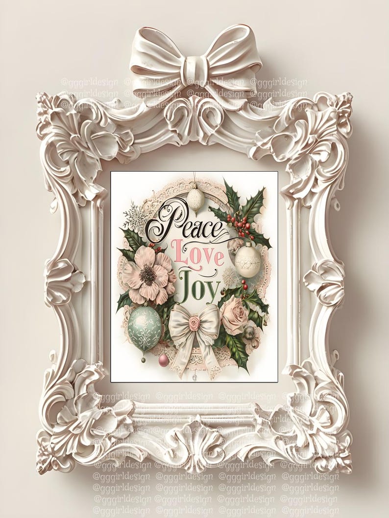 Coquette Picture Frame Mockup: Romantic Revival PNG Clip Art (digital ...