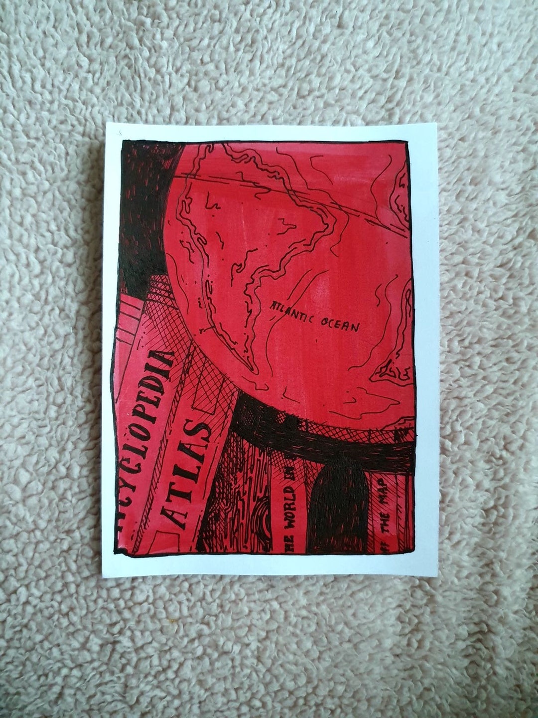 A6 Mini Original Drawing - ‘globe’ - Etsy