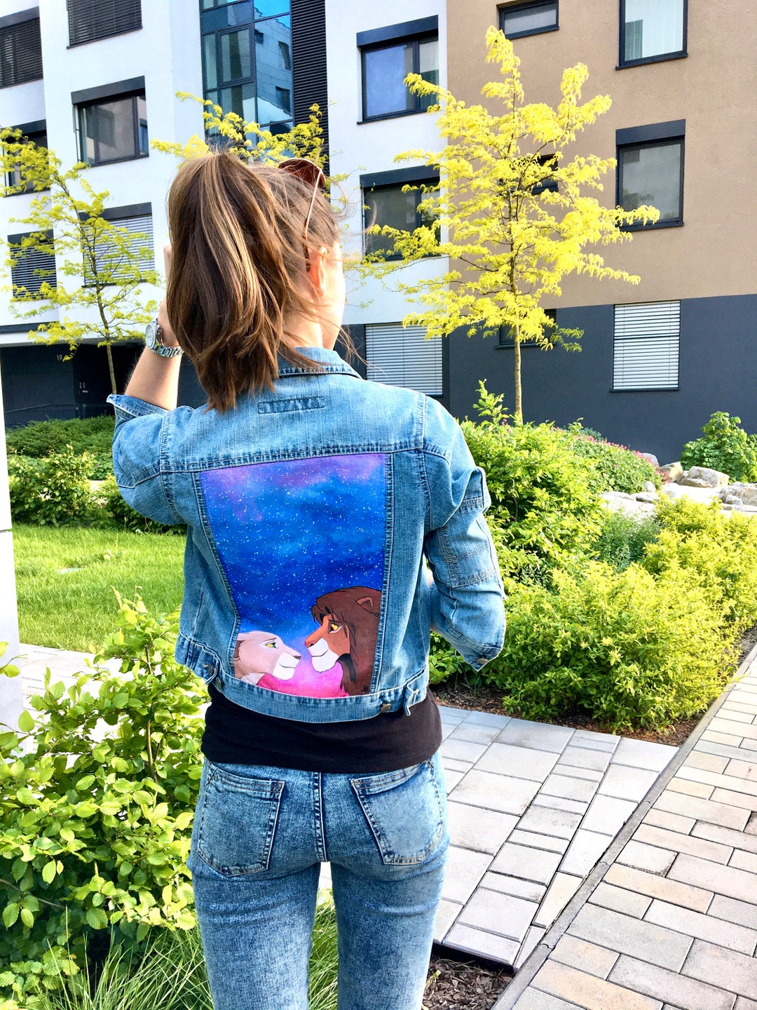 Hand Painted Denim Jacket Love Custom Denim Jacket Hand Painted Jean ...