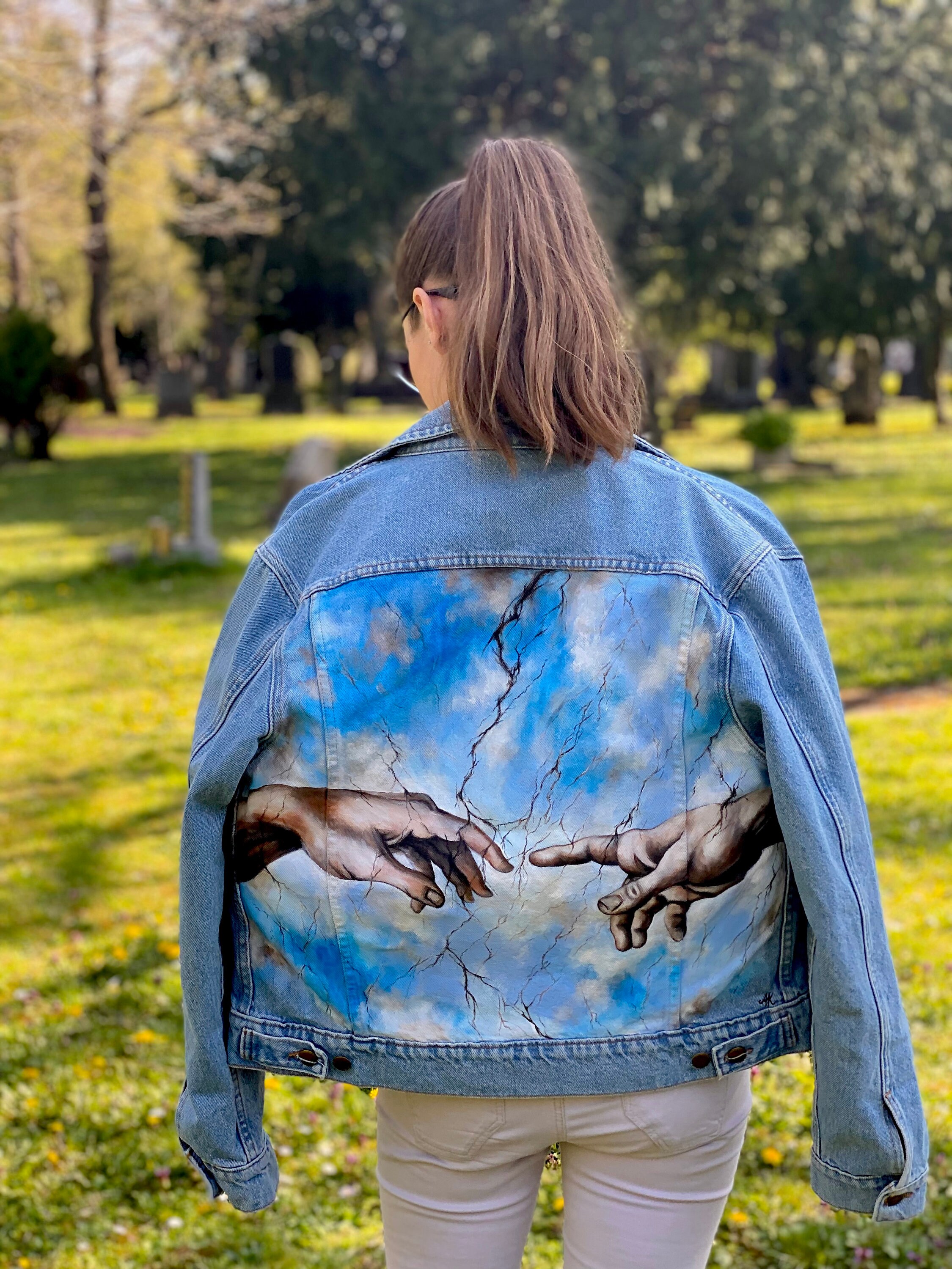 Custom Painted Jacket Streetwear Jacket Denim Jacket With Art ...