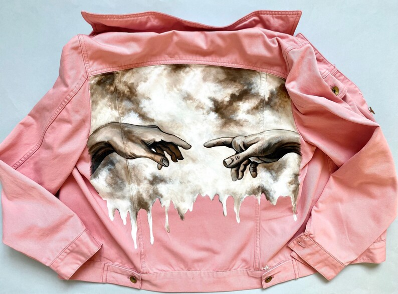 Streetwear Jacket Denim Jacket With Art Handpainted Jacket Summer ...